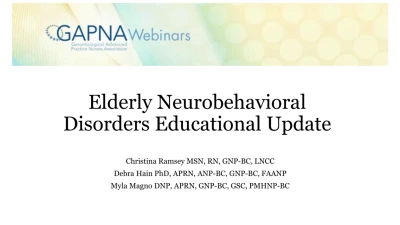 Archived Webinars - Gerontological Advanced Practice Nurses Association